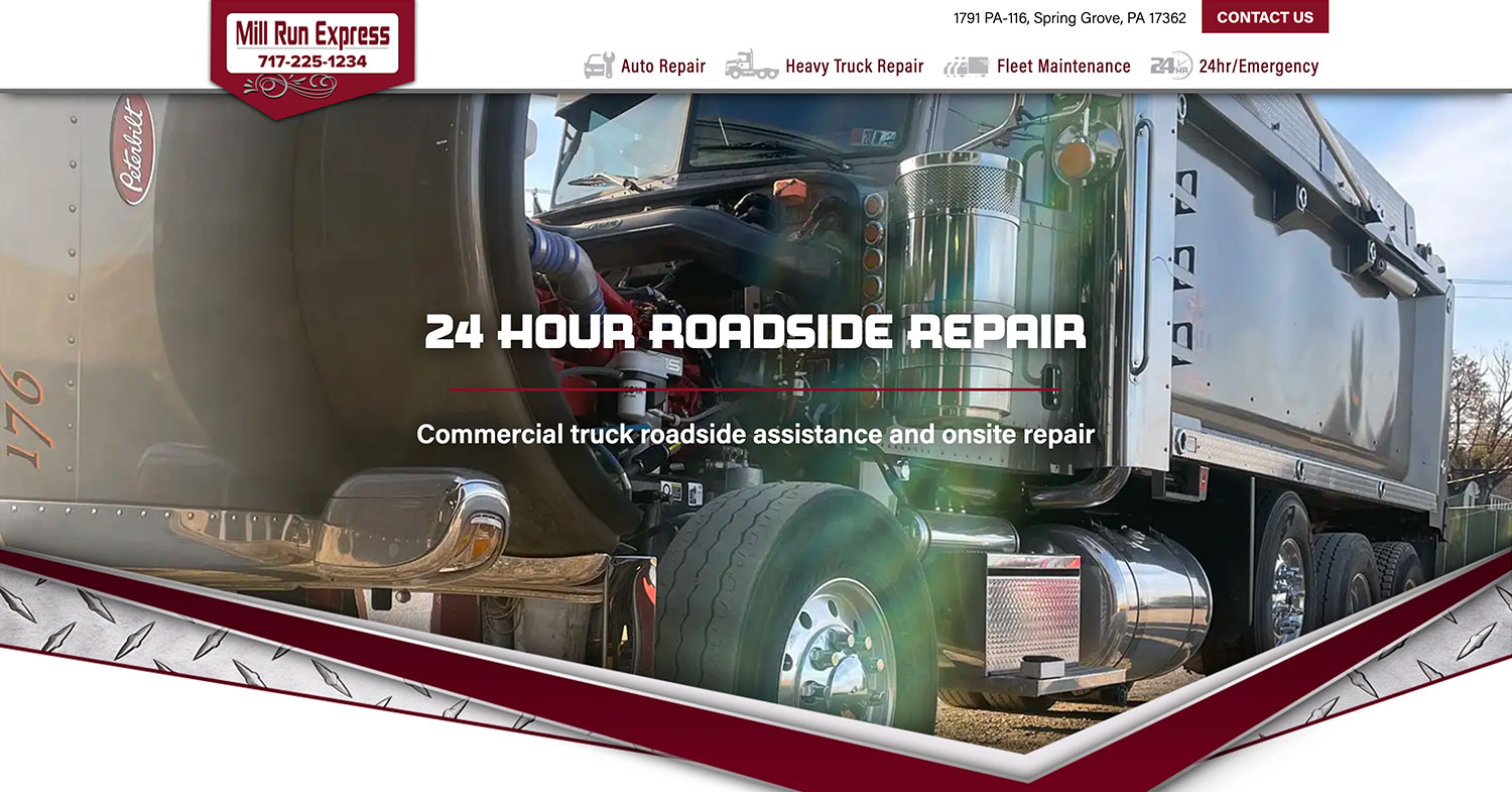 24 Hour Roadside Repair - Mill Run Express
